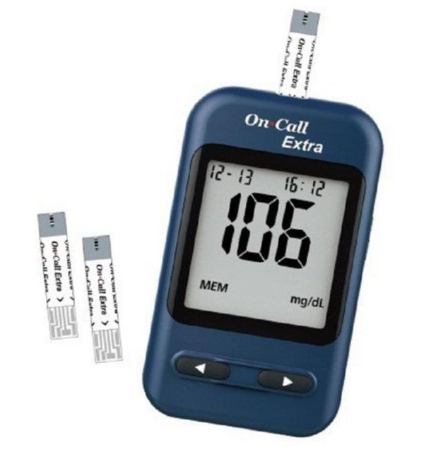 On Call Extra Blood Glucose Monitoring System + 10 Test Strip Online ...